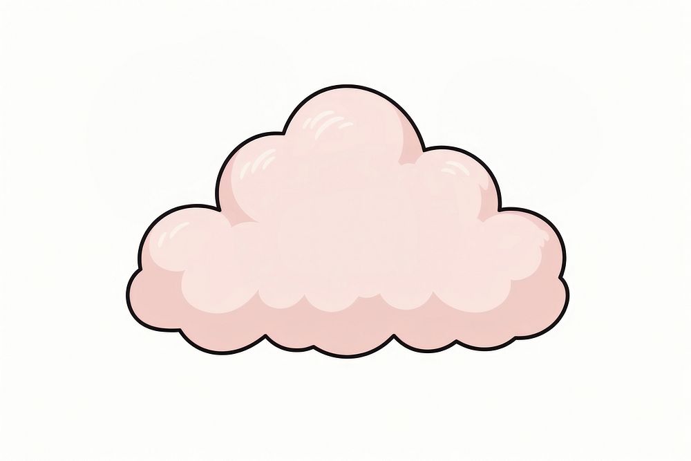 Pink cloud cartoon outdoors weather. | Free Photo Illustration - rawpixel