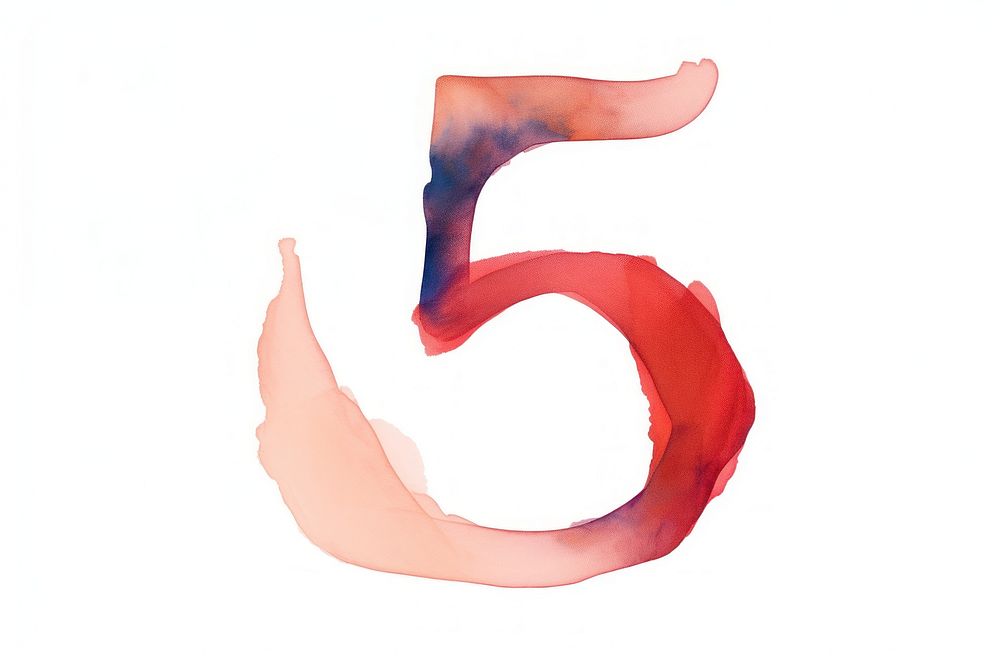 Number 5 text white background | Premium Photo Illustration - rawpixel