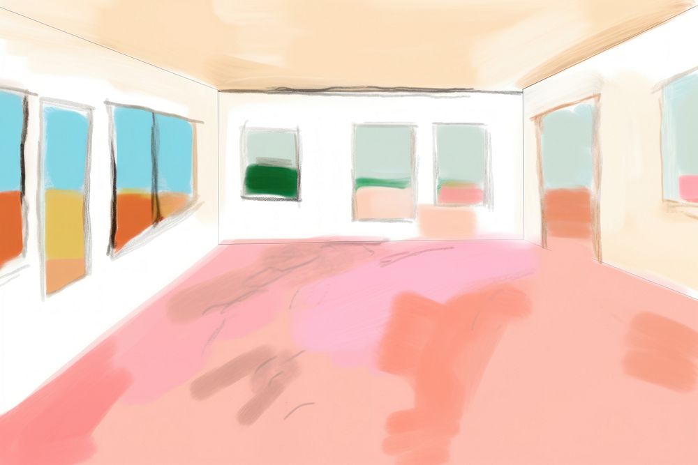 Museum painting drawing architecture. AI | Free Photo Illustration ...