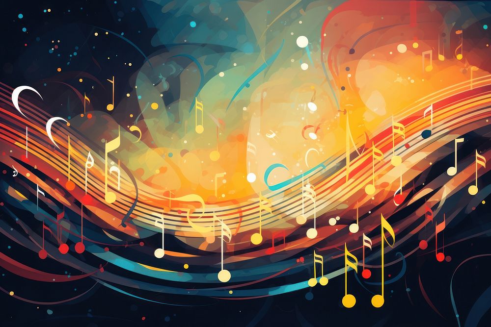 Musical notes backgrounds illuminated performance. | Free Photo ...