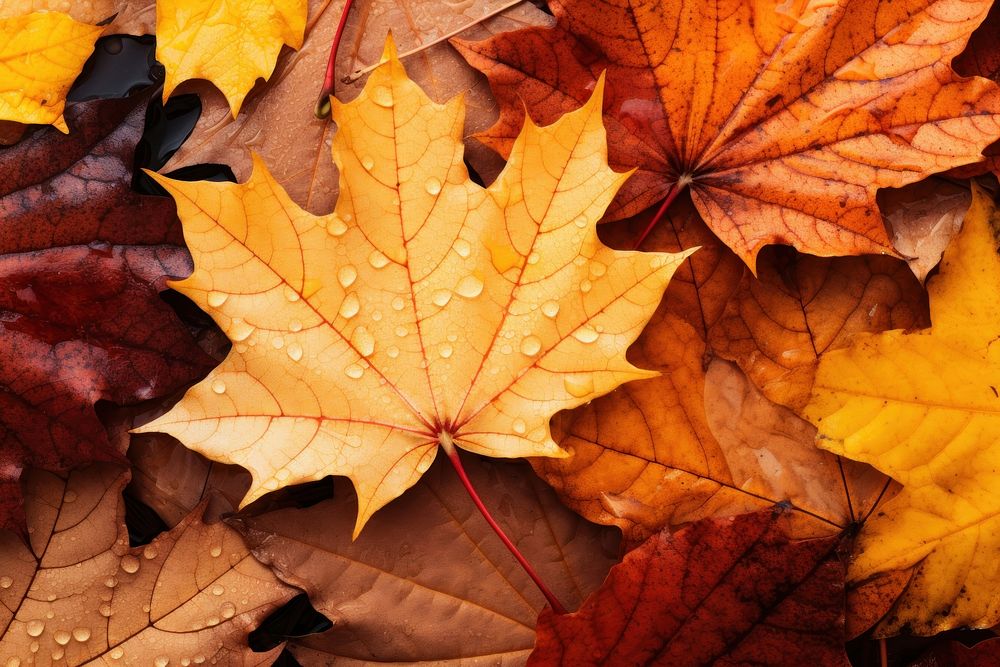 Autumn maples leaves plant leaf | Free Photo - rawpixel