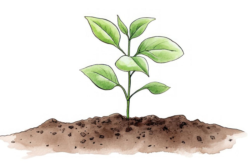 Plant sketch leaf soil. | Free Photo Illustration - rawpixel