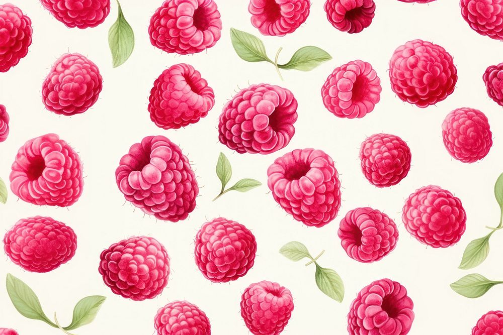 Rasberry raspberry pattern fruit. | Premium Photo Illustration - rawpixel