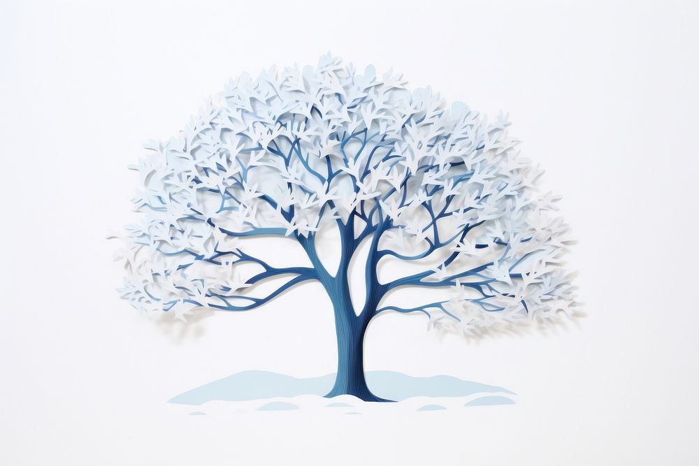 Snow tree painting drawing nature. | Premium Photo Illustration - rawpixel