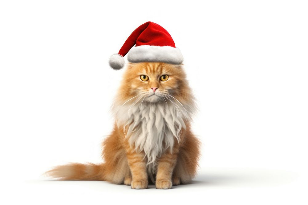 Orange cat wearing christmas hat | Free Photo - rawpixel