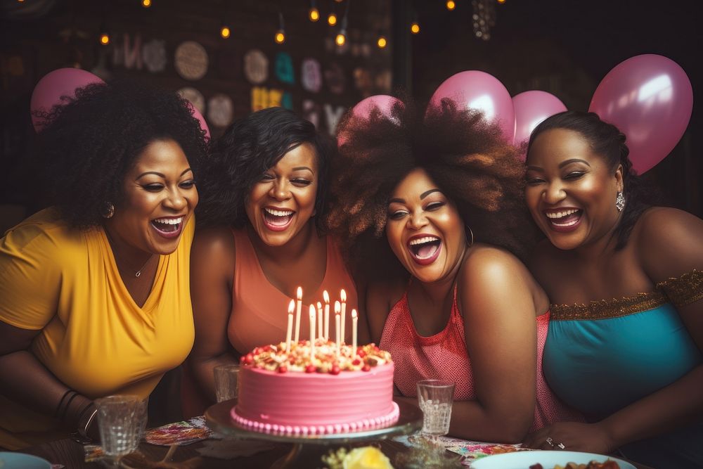Happy black women party birthday | Free Photo - rawpixel