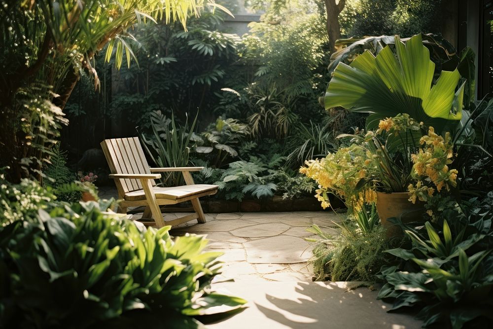 Backyard garden nature architecture outdoors. | Premium Photo - rawpixel