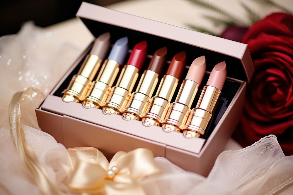 Luxury lipstick set cosmetics gift | Free Photo - rawpixel