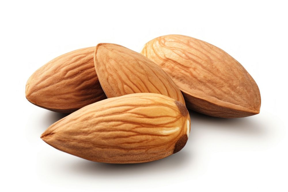 Three Almonds almond food white | Free Photo - rawpixel
