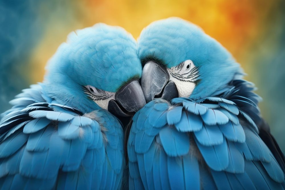 Blue parrot cuddling animal bird | Premium Photo - rawpixel
