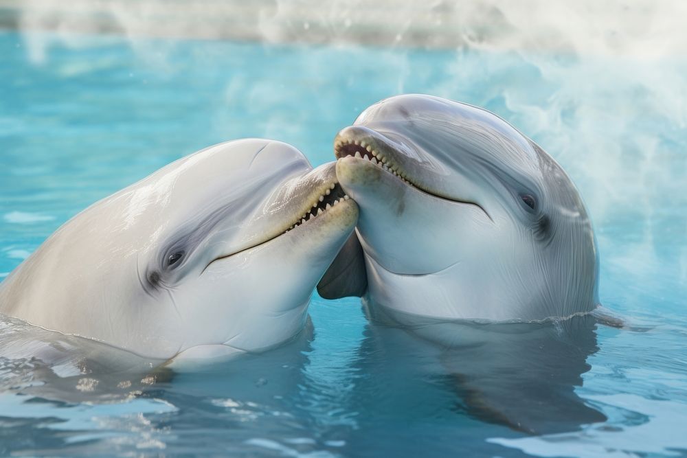Dolphins cuddling dolphin animal mammal. | Premium Photo - rawpixel
