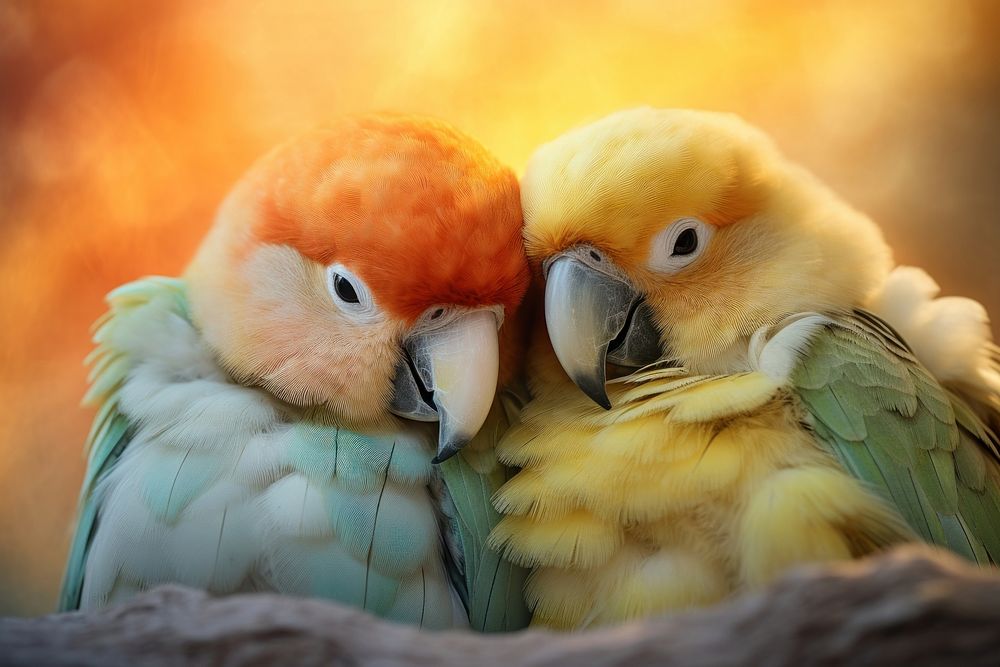 Parrot cuddling animal bird beak. | Free Photo - rawpixel