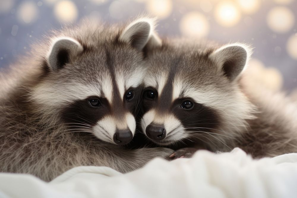 Raccoon cuddling raccoon animal mammal. | Premium Photo - rawpixel