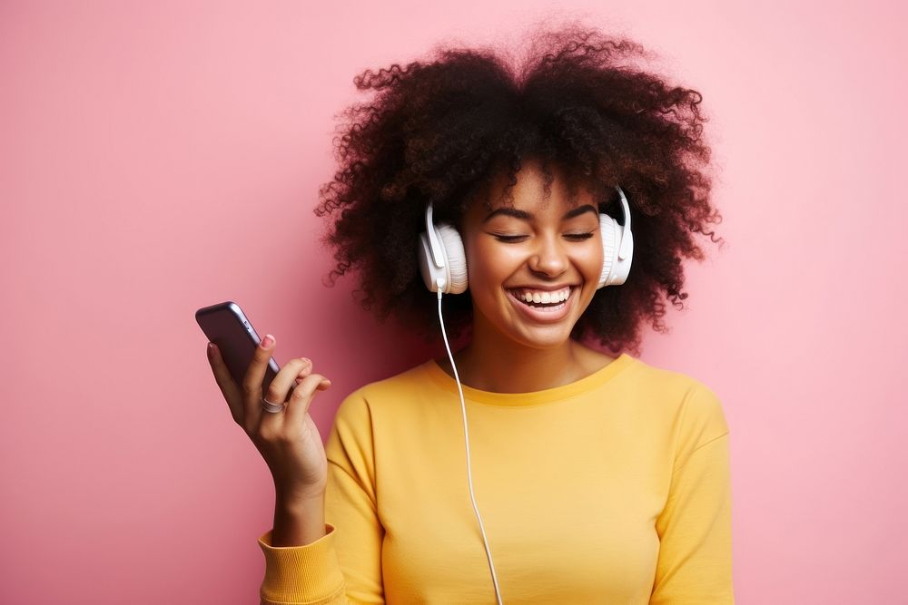 Headphones listening portrait headset. | Premium Photo - rawpixel