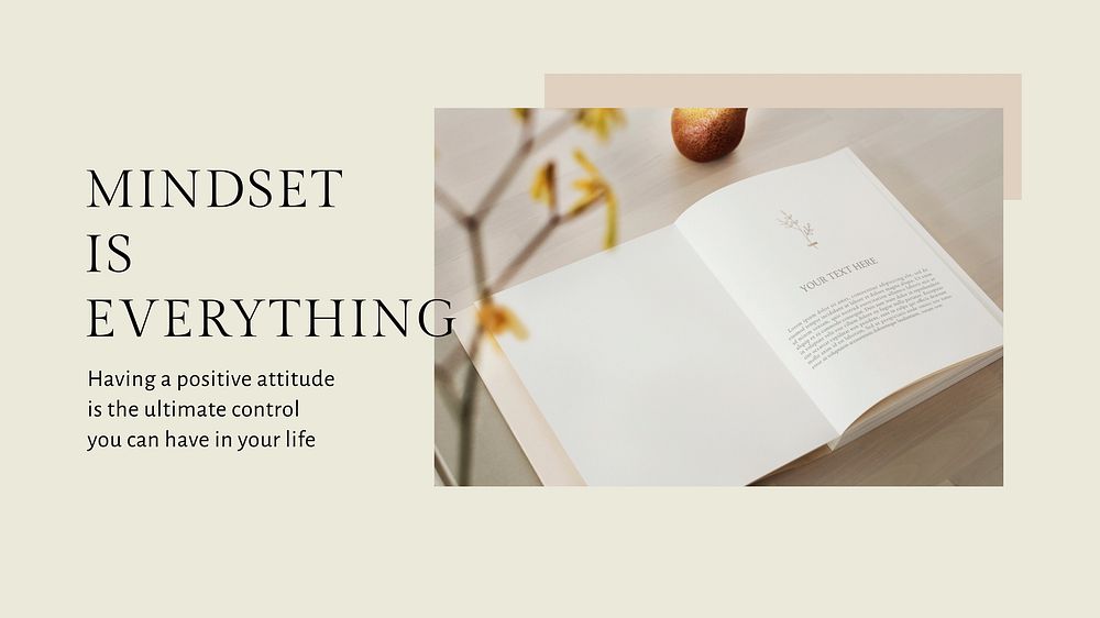 Positive mindset blog banner template | Free Photo - rawpixel