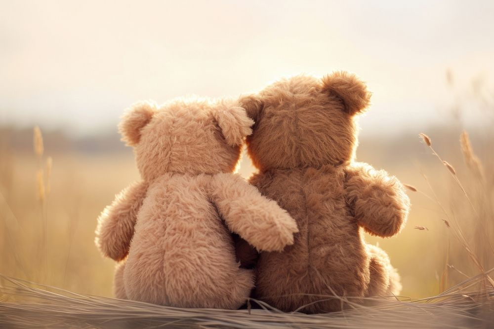 2 teddy bear cuddling cute | Premium Photo - rawpixel