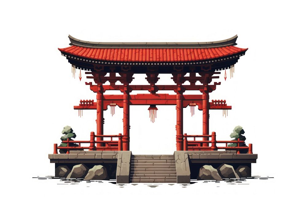Inari shrine gate white background | Free Photo Illustration - rawpixel