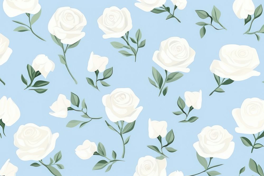 White roses pattern backgrounds flower. | Free Photo Illustration ...