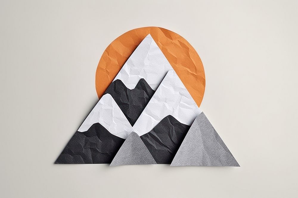 Mountain origami paper art. AI | Free Photo Illustration - rawpixel