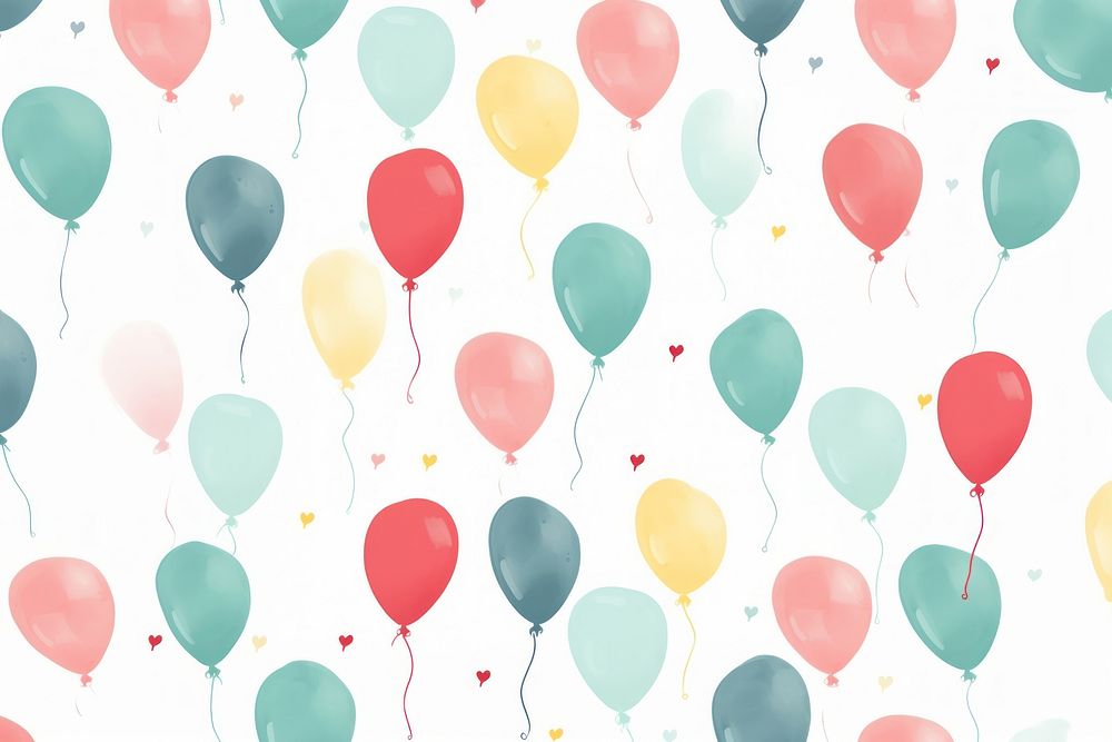 Balloons backgrounds pattern celebration. AI | Free Photo Illustration ...