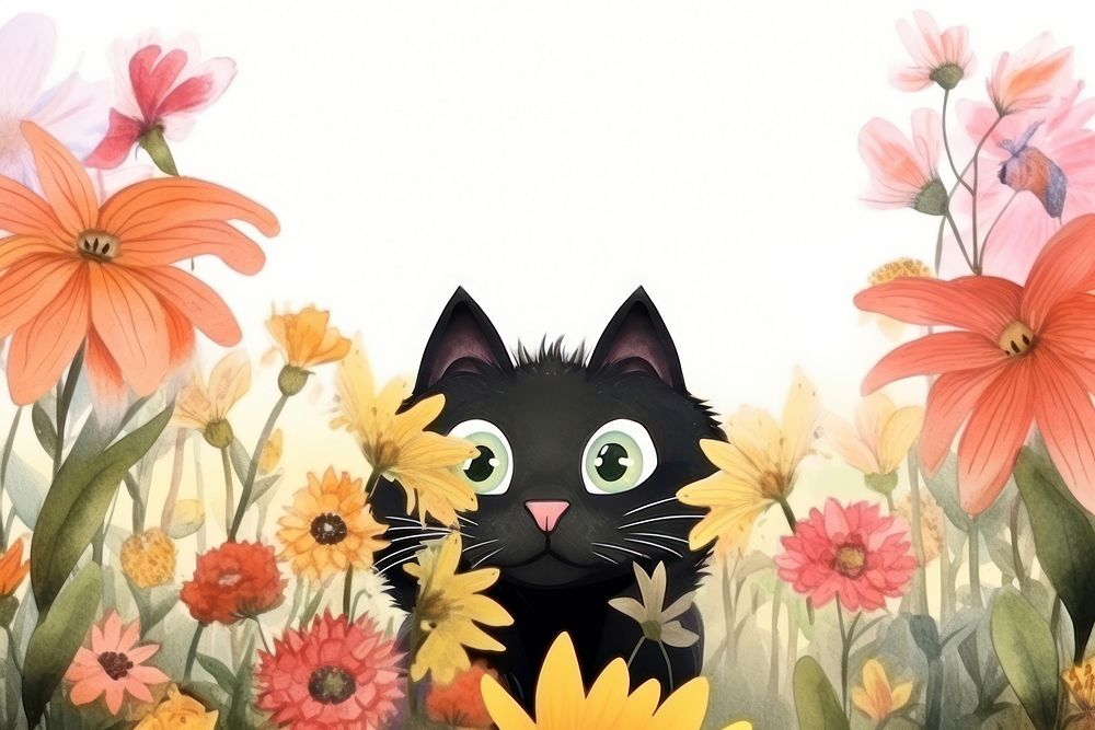 Flower cartoon animal mammal | Free Photo Illustration - rawpixel