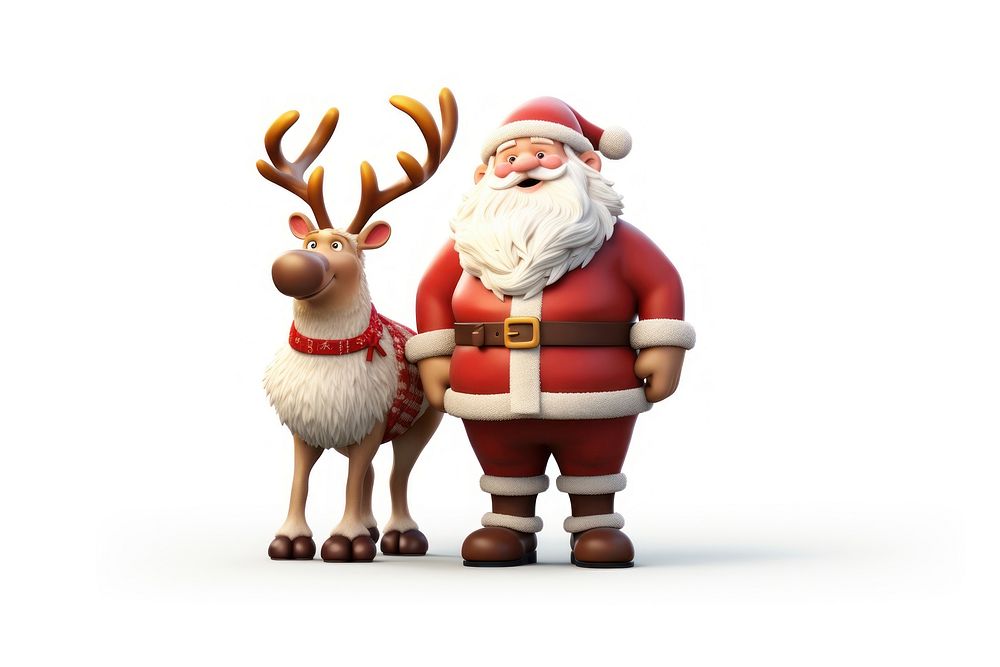 Santa figurine mammal deer. | Free Photo Illustration - rawpixel