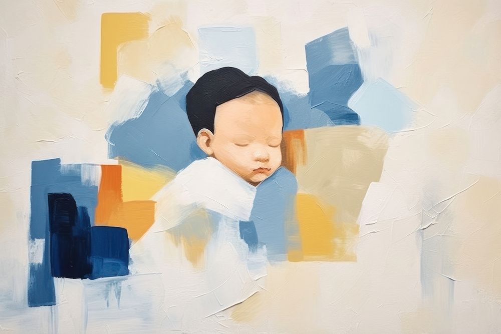 Baby boy art portrait painting. | Free Photo Illustration - rawpixel