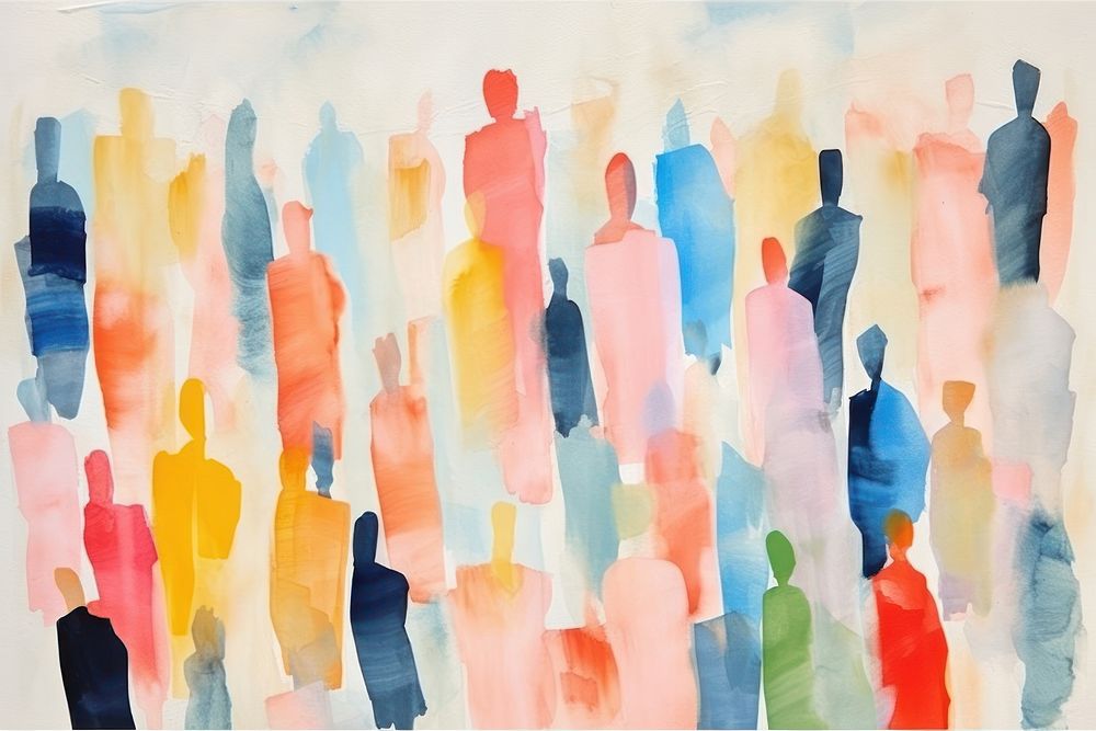 People art abstract painting. | Premium Photo Illustration - rawpixel