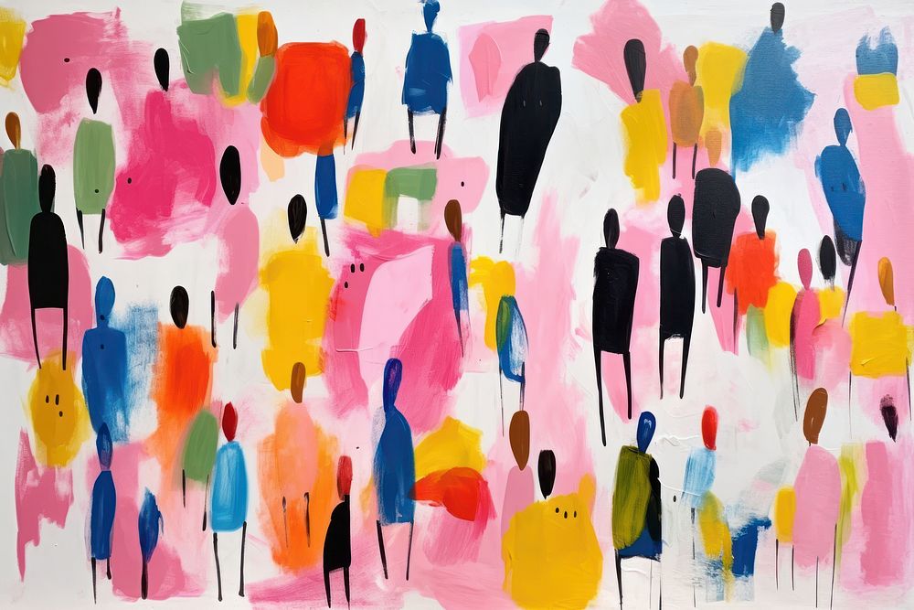 People art abstract painting. AI | Free Photo Illustration - rawpixel