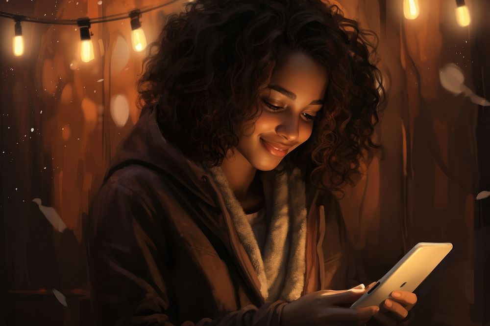 Woman using tablet portrait smile | Free Photo - rawpixel