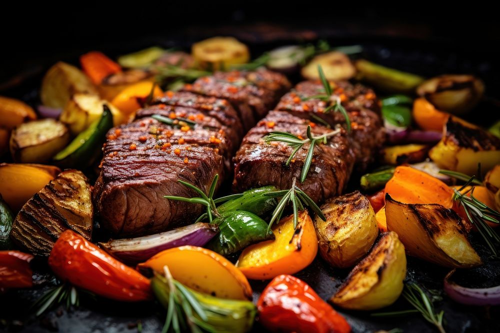 Vegetable steak meat food. AI | Free Photo - rawpixel