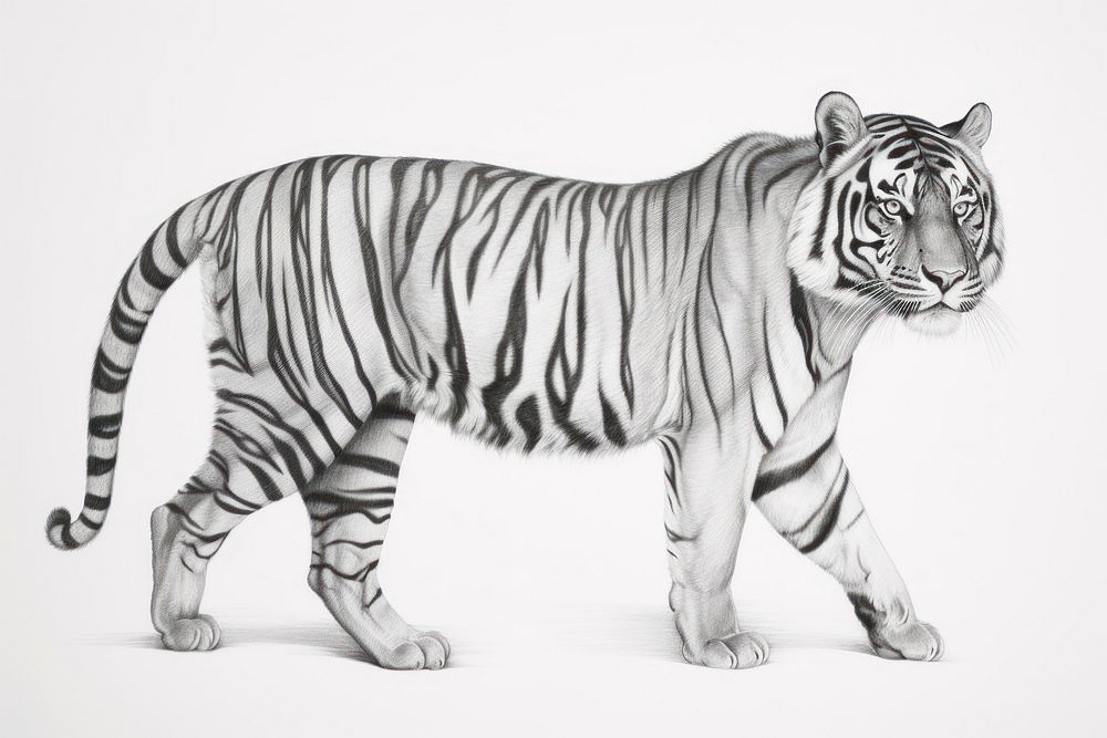 Tiger drawing sketch wildlife. | Premium Photo Illustration - rawpixel