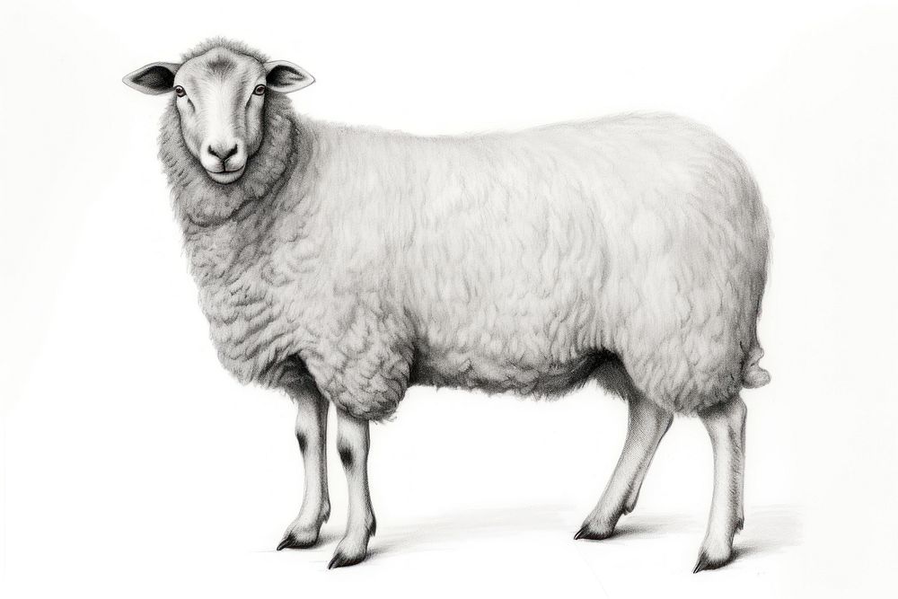 Sheep drawing sketch livestock | Free Photo Illustration - rawpixel