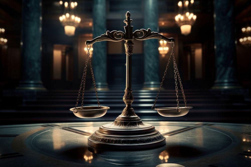 Scale architecture courthouse darkness. AI | Free Photo - rawpixel