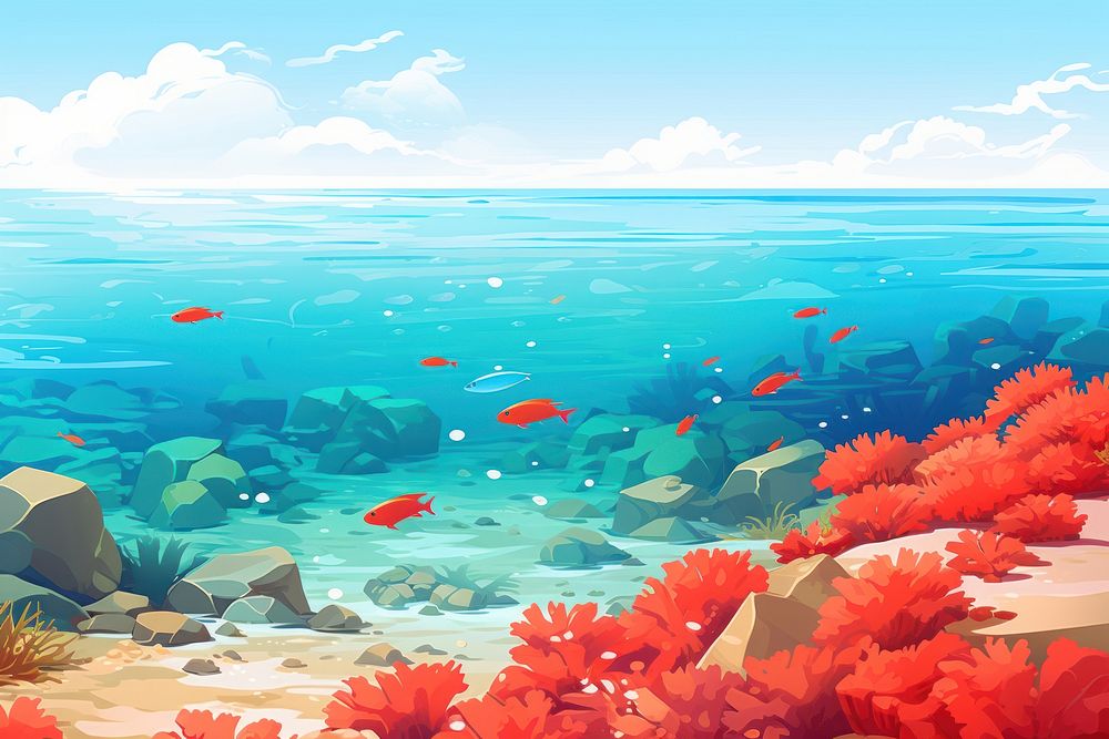 Red Sea sea outdoors nature. | Free Photo Illustration - rawpixel