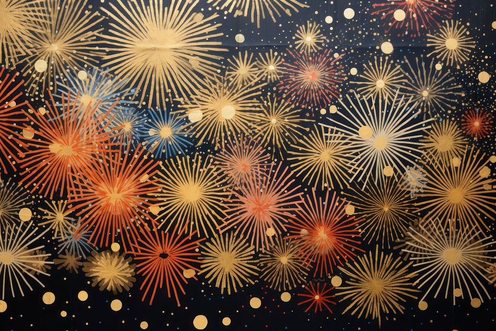 Fireworks new year outdoors pattern | Free Photo Illustration - rawpixel