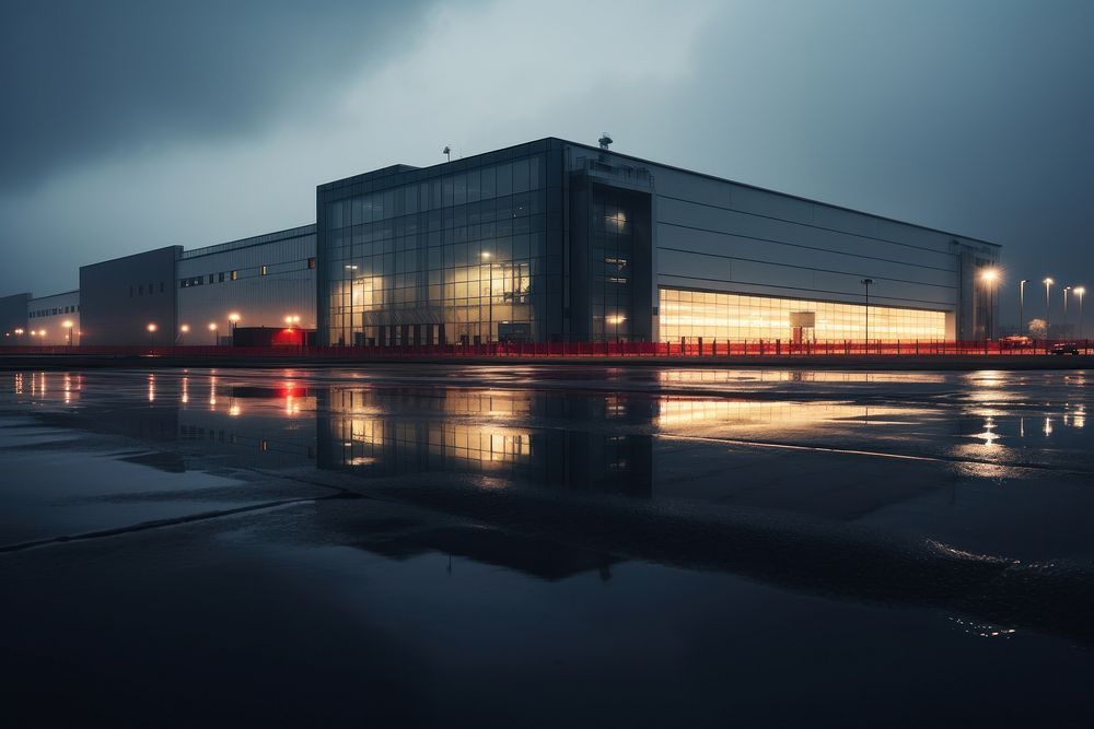 Factory warehouse building architecture. AI | Free Photo - rawpixel