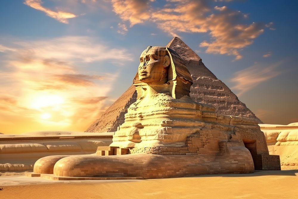Great Sphinx landmark craft representation. | Premium Photo - rawpixel
