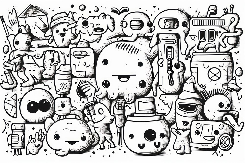 Doodle drawing sketch representation. | Premium Photo Illustration ...