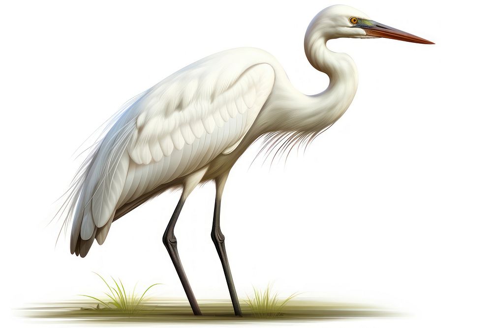 Egret 3d cartoon realistic animal | Premium Photo Illustration - rawpixel