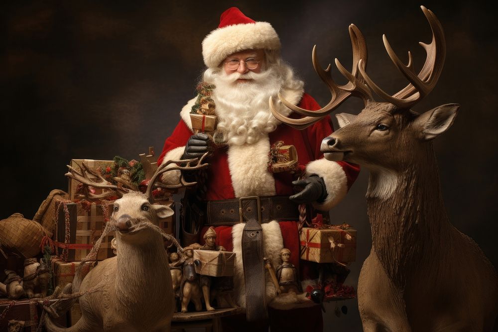Santa christmas mammal animal. | Premium Photo - rawpixel
