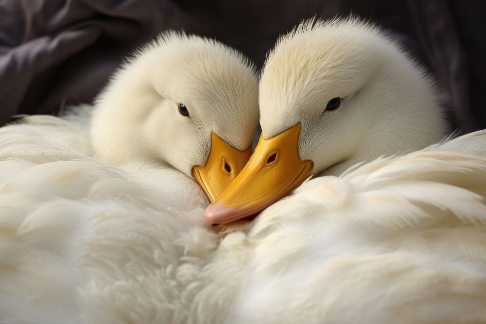 Duck cuddling animal beak bird. | Free Photo - rawpixel