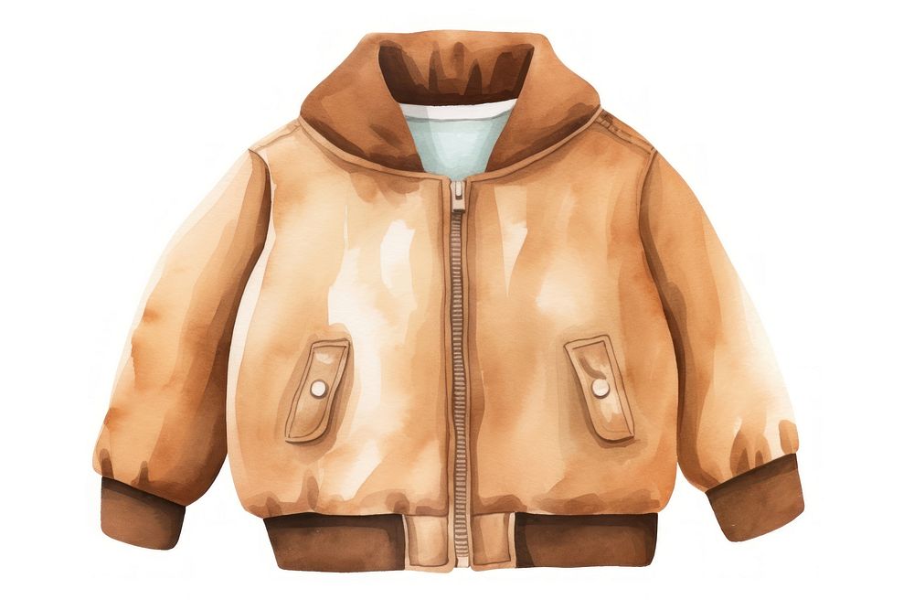 Brown jacket, watercolor fashion illustration | Free Photo Illustration ...
