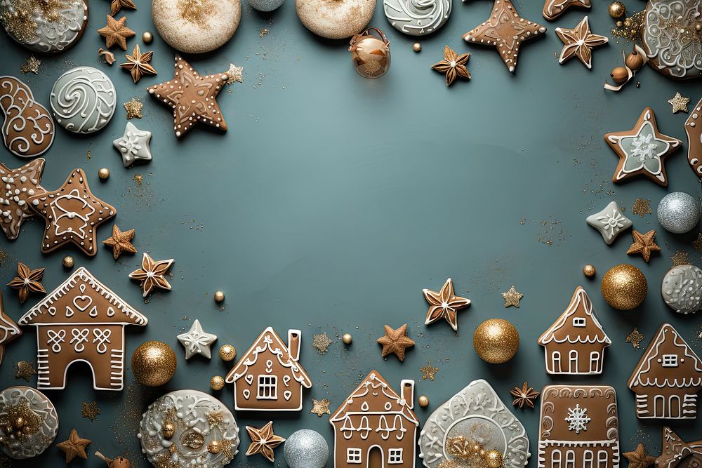 Christmas background gingerbread backgrounds decoration. | Free Photo ...