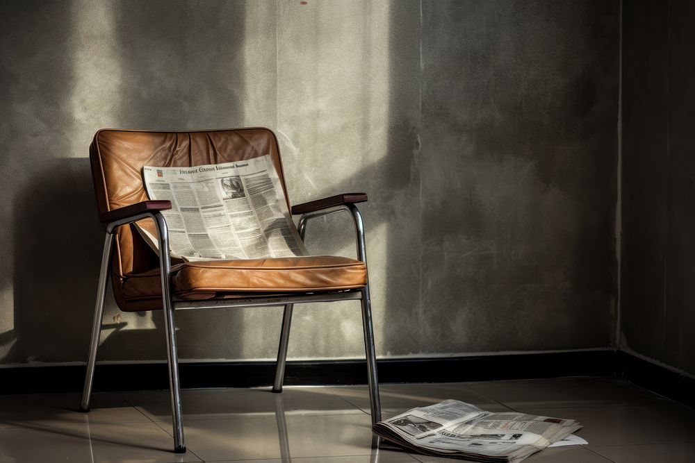 Space newspaper chair furniture architecture. | Premium Photo - rawpixel