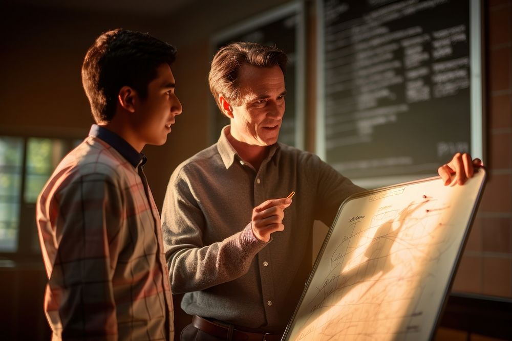 Teaching adult male man. | Free Photo - rawpixel