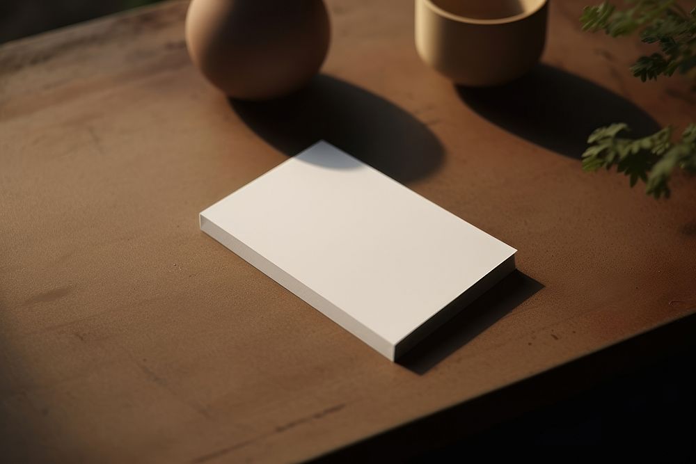 Blank paper table wood publication. | Premium Photo - rawpixel