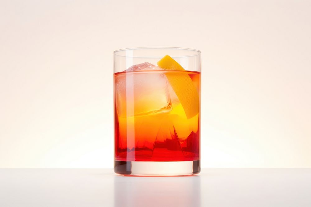 Ruby rum sunrise cocktail glass | Premium Photo - rawpixel