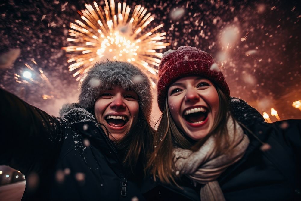 Friends laughing winter adult. AI | Free Photo - rawpixel