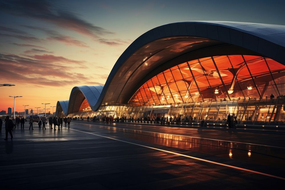 Transportation airport airport terminal infrastructure. | Free Photo ...